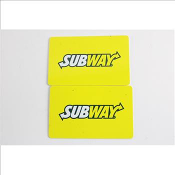 Subway Gift Cards, 2 Pieces | Property Room