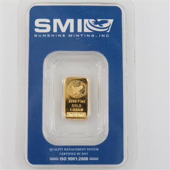 Sunshine Minting Fine Gold 1 Gram Bar | Property Room