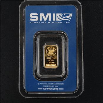 Sunshine Minting Fine Gold 1 Gram Bar | Property Room