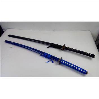 Sword 39" With Blue Handle/Sheath, 42" Sword With Black Handle/Sheath ...