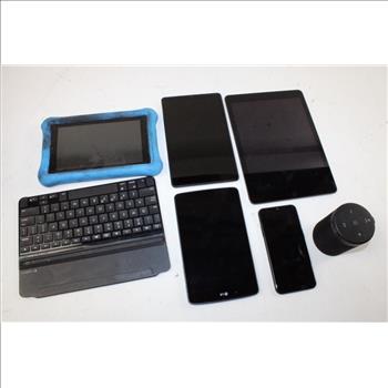 Tablet Lot,4 Pieces , Samsung Cell Phone And ILive Bluetooth Speaker ...