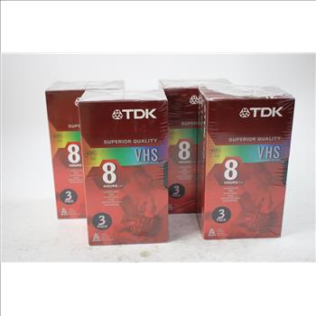 TDK 8 Hour Vhs Tapes, 4 Pieces | Property Room