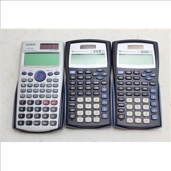 Texas Instrument TI-30XIIS & Casio Scientific Calculators: 3 Items ...