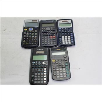 Texas Instruments, Citizen, Sentry Calculators 5 Pieces | Property Room