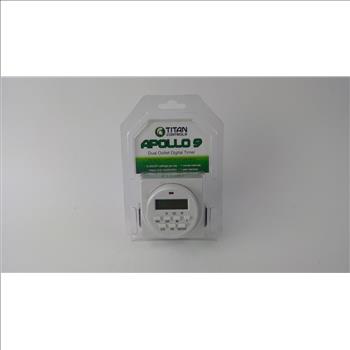 Titan Controls Apollo 9 Dual Outlet Digital Timer, 734105 | Property Room