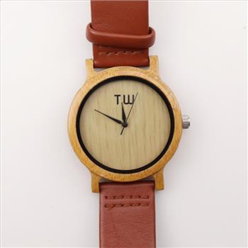 TruWood Minimal Natural Bamboo Genuine Leather Band Watch | Property Room