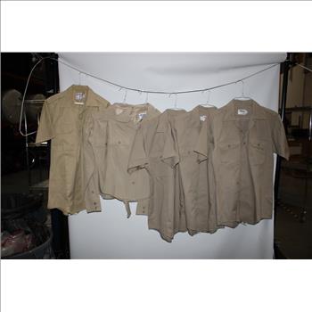 Uniform/Tactical Brown Work Shirts; 5+ Pieces | Property Room