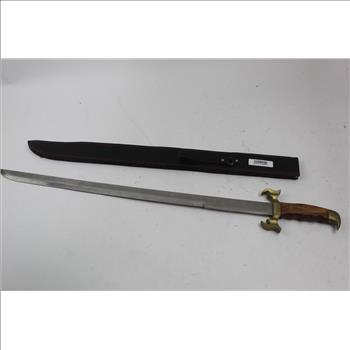 Unknown Brand Straight Edge One Handed Samurai Sword And Sheath ...