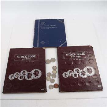 US Coin Collection Booklets Includes 2 Silver Coins, 45+ Pieces ...