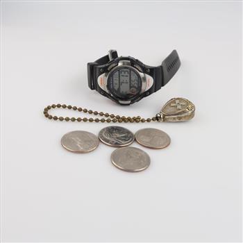 US Coins With Watch And Ceiling Fan Pull, 6 Pieces | Property Room