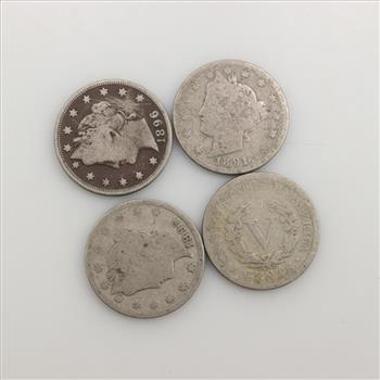 U.S. Liberty Head V Nickels, 4 Pieces | Property Room