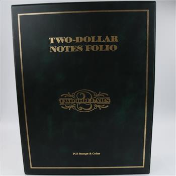 US Two Dollar Notes Folder, 7 Bills | Property Room