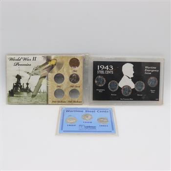 US Wartime Steel Penny Set, 3 Pieces | Property Room