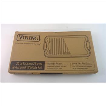 Viking Cast Iron 2 Burner Grill/Griddle Pan | Property Room