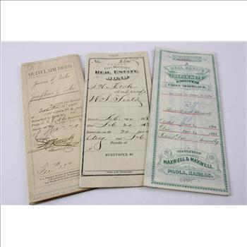 Vintage Real Estate Home Deed From 1908 | Property Room