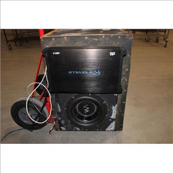 VM Audio Enclosed 10" Subwoofer With Rockville Amplifier | Property Room