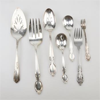 WM Rogers Vintage Silver Plated Memory Flatware Set, 7 Pieces ...