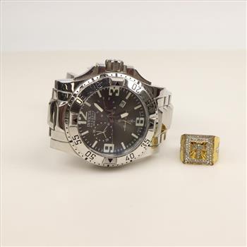 Yellow Fashion Ring And Invicta Reserve Excursion Watch, 2 Pieces ...
