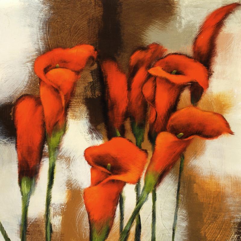 Onan Balin! "Floral" Original Painting (36" x 24"), Hand Signed by the ...