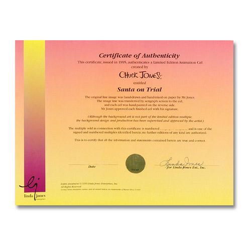 Chuck Jones(1912-2002)! "Santa on Trial" Sold Out Ltd Ed Animation Cel ...