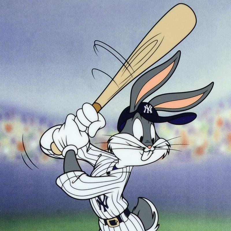 Bugs Bunny! "Bugs Bunny at Bat for the Yankees" Framed Ltd Ed Sericel ...