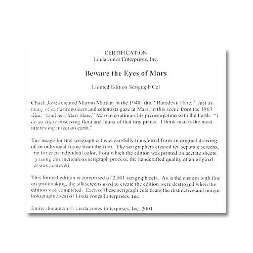 Chuck Jones(1912-2002)! "Beware the Eyes of Mars" Sold Out Limited ...