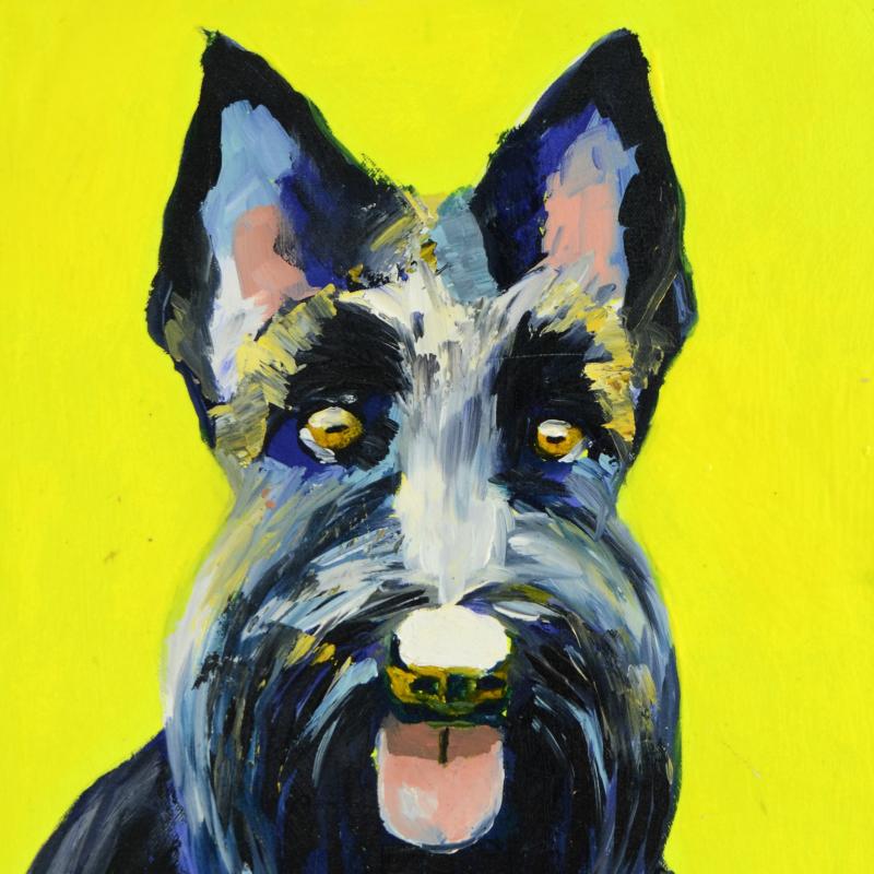 Ofer Samra! "Scotty" Framed Original Oil & Acrylic Painting on Canvas ...