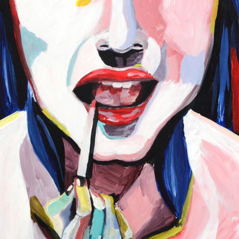 Ofer Samra! "Lipstick" Framed Original Oil & Acrylic Painting on Canvas ...