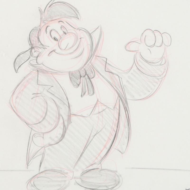 Rick Farmiloe! "LeFou" Framed Original Color Pencil Sketch, Hand Signed ...