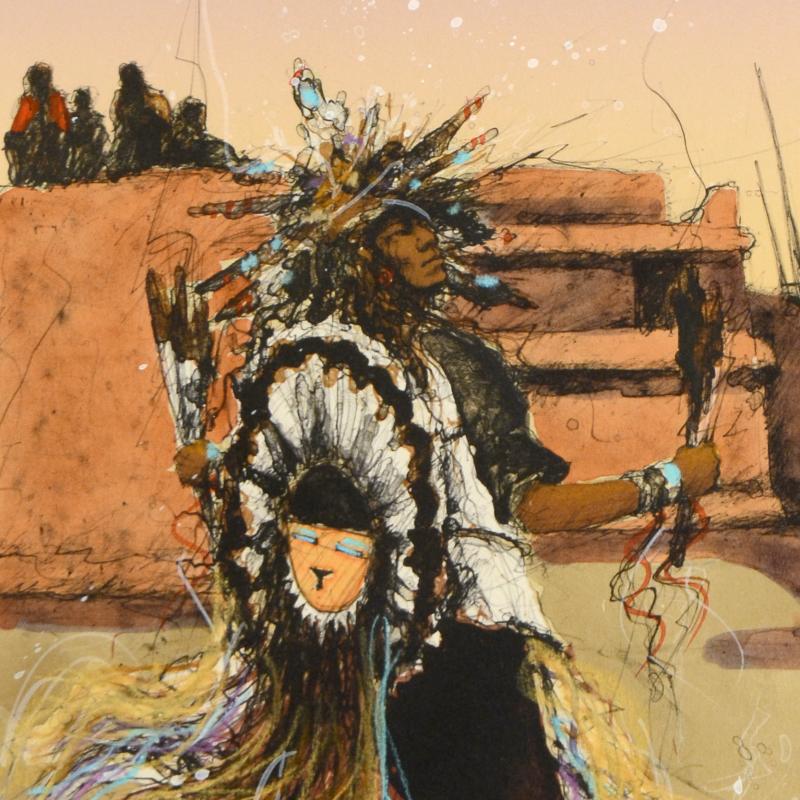 Larry Fodor - "Buffalo Dancer 3" Limited Edition Lithograph, Hand ...