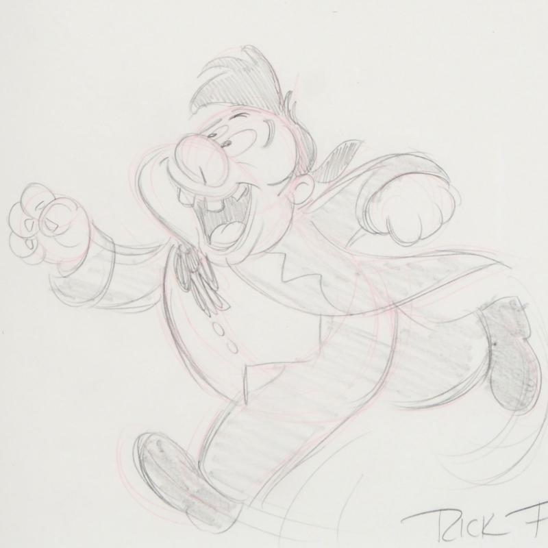 Rick Farmiloe! "LeFou" Framed Original Pencil Sketch, Hand Signed with ...