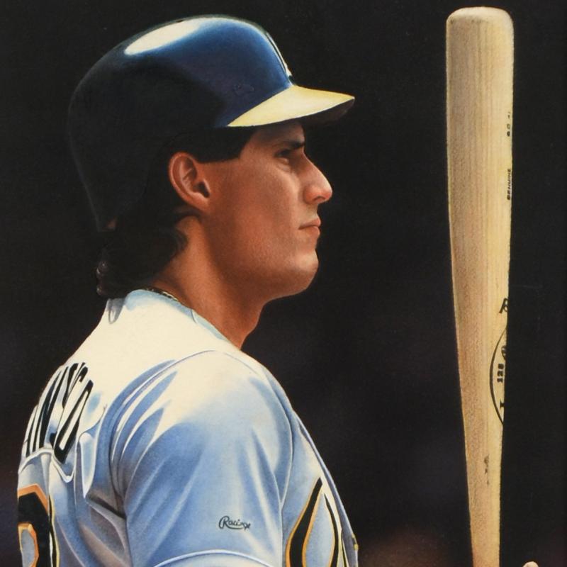 Daniel M. Smith! "Jose Canseco" Framed Original Painting, Hand Signed ...