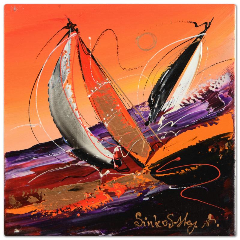 Natalia Sinkovsky - "Orange Fall" Original Acrylic Painting on ...