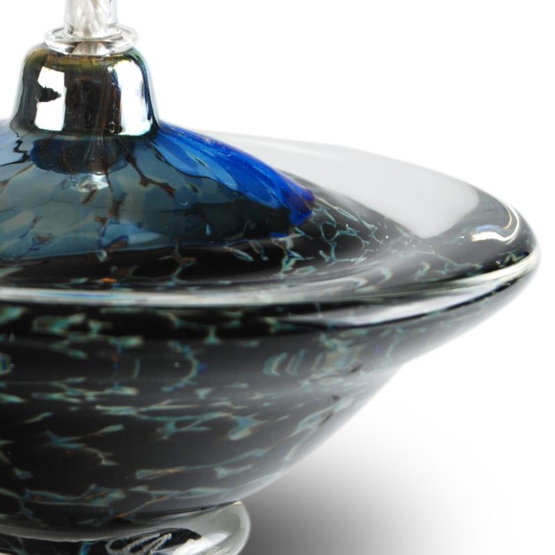 "Small Saturn Oil Light" Hand-Blown Glass Oil Lamp, Hand Signed by ...