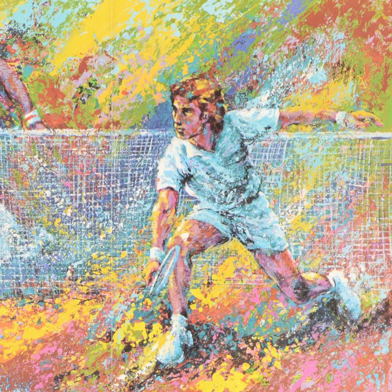 Mark King (1931-2014) - "Arthur Ashe & Jimmy Conners in Action" Hand ...