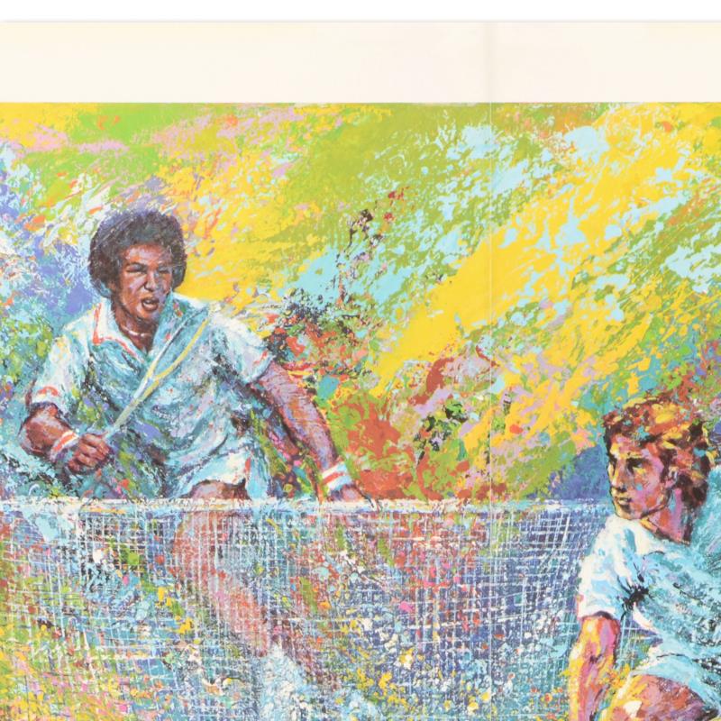 Mark King (1931-2014) - "Arthur Ashe & Jimmy Conners in Action" Hand ...