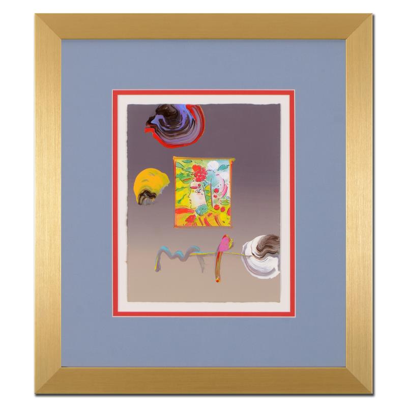 Peter Max! "Profile Series" Framed One-Of-A-Kind Acrylic Mixed Media ...