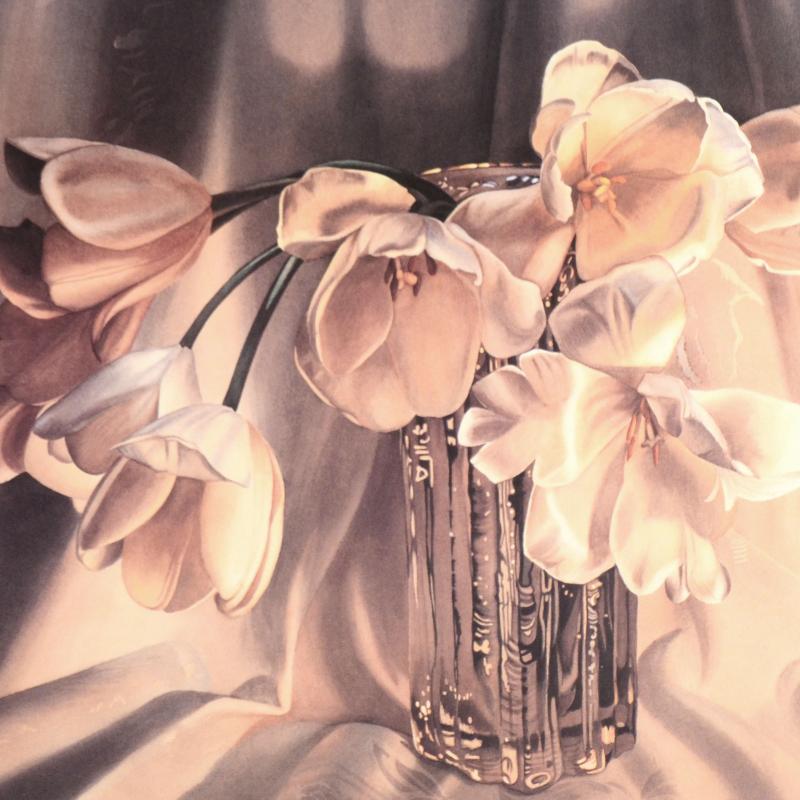 Barbara Buer - "Tulips" Limited Edition Lithograph, Numbered and Hand ...