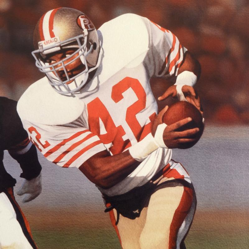 Daniel M. Smith! "Ronnie Lott" Ltd Ed Lithograph, Numbered and Hand ...
