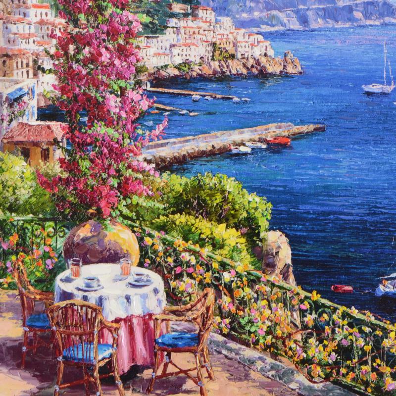 Sam Park, "Blossoms Over Amalfi" Hand Embellished Ltd Ed Serigraph on ...