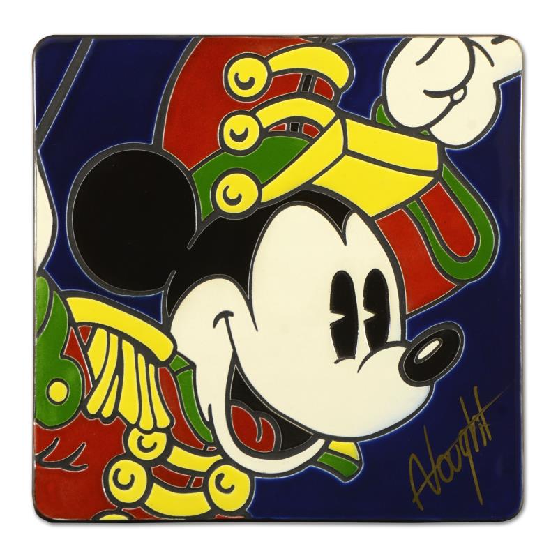 Allyson Vought, "Mickey Band Leader" Ceramic Tile, Hand Signed with ...