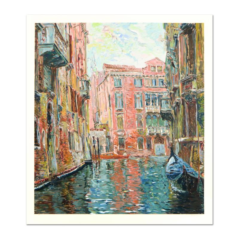Marco Sassone, "Venice" Limited Edition Serigraph (38" x 43"), Numbered ...