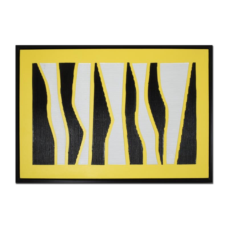 George Marlowe, "Mellow Yellow" Framed Hand Signed Original Mixed Media ...