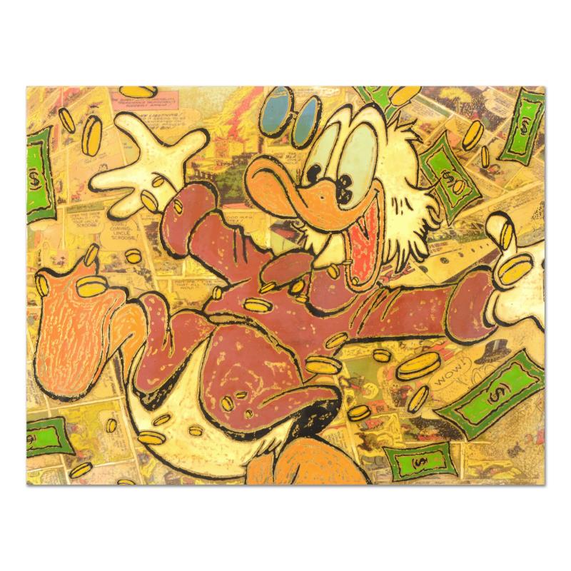 Allyson Vought, "Scrooge McDuck" Mixed Media on Wood Box with Letter of ...