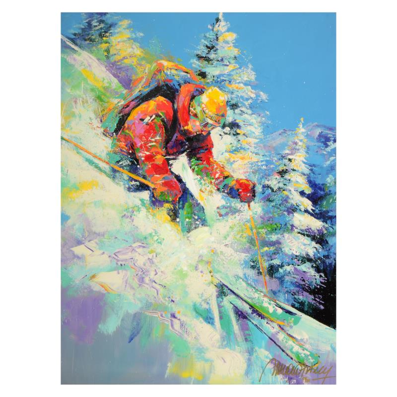 Malcolm Farley, "Fresh Powder" Ltd Ed Hand Embellished on Canvas ...
