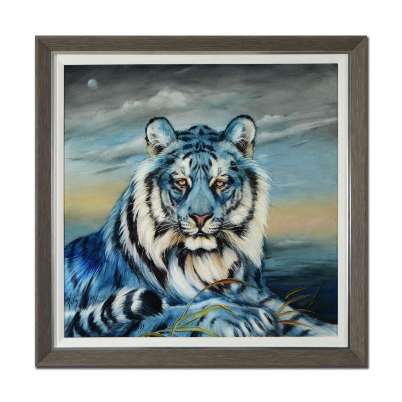 Martin Katon, "Brighter Than Life: Tiger" Framed Original Oil Painting ...