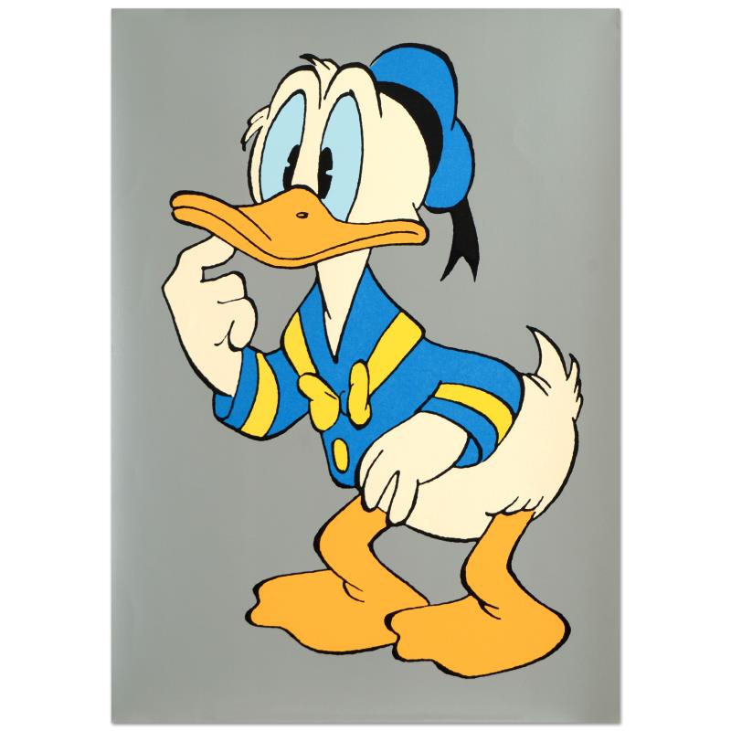 "Donald Duck" Disney Serigraph, with Letter of Authenticity. | Property ...