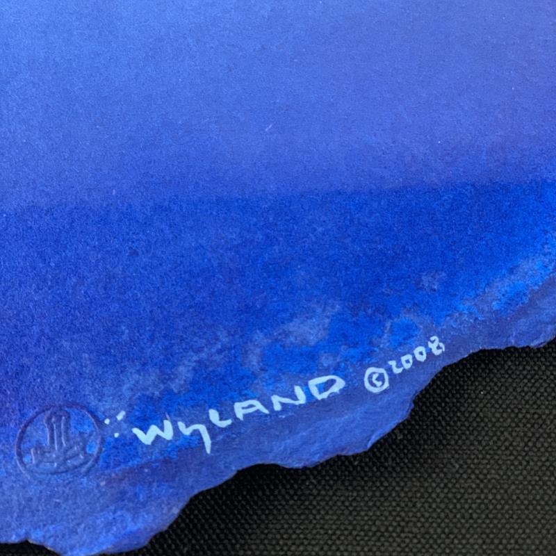Wyland, "Turtle Abstract" Hand Signed Original Painting on Paper with ...