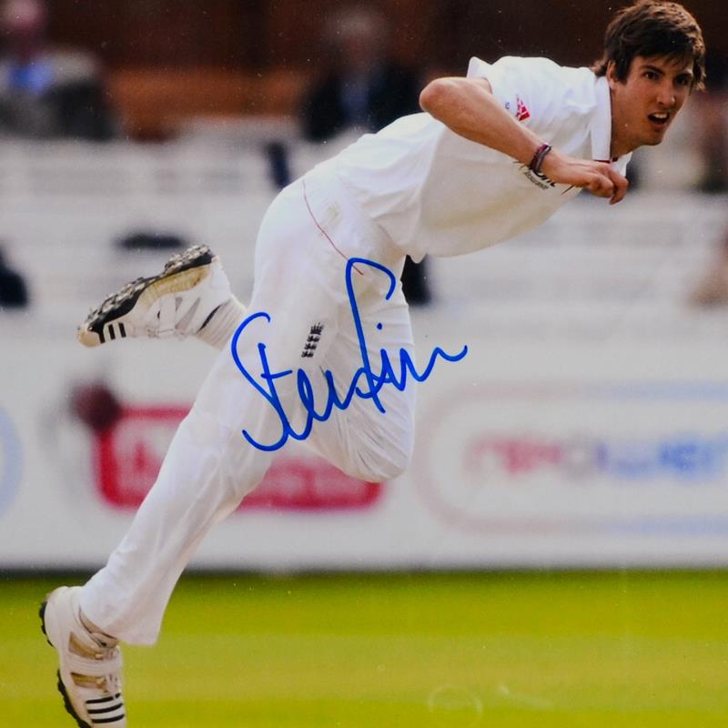 Framed Autographed Photograph of English Cricketer, Steven Finn ...