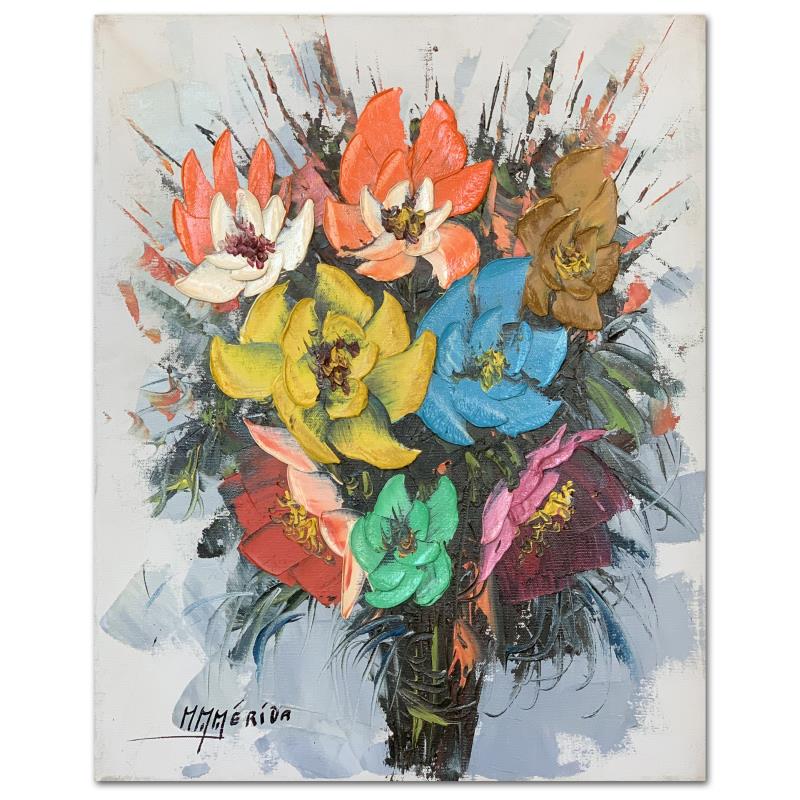 Manuel Munoz Merida (1920-2010), Original Oil Painting on Canvas, Hand ...